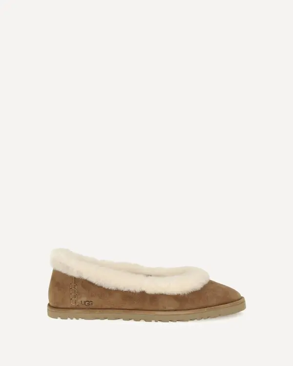 UGG Zora Suede Ballerinas - Beige