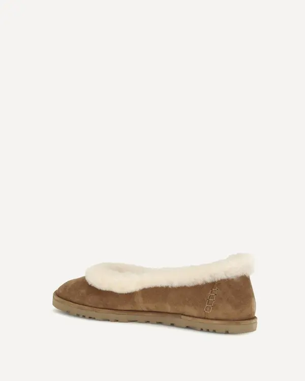 UGG Zora Suede Ballerinas - Beige