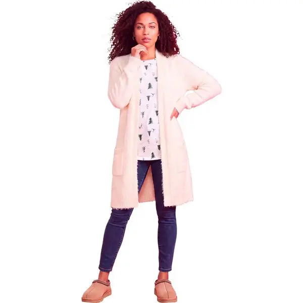 Roaman's Eyelash Cardigan - Ivory