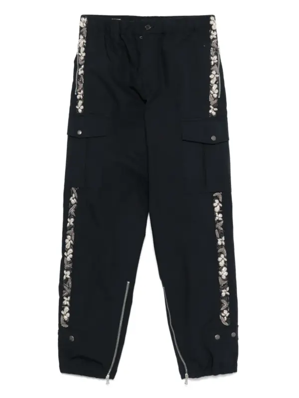 Dries Van Noten Embellished Trousers - Blue