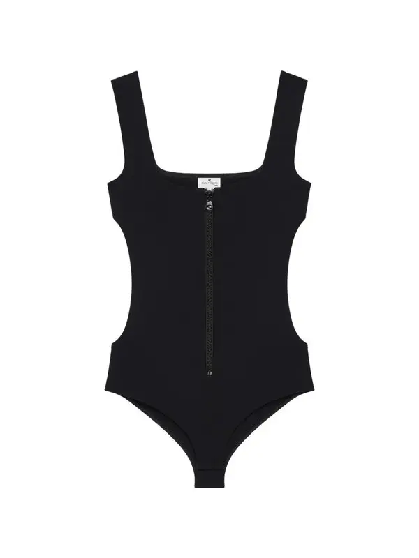 COURREGES Cut Out Stretch Techno Top - Black