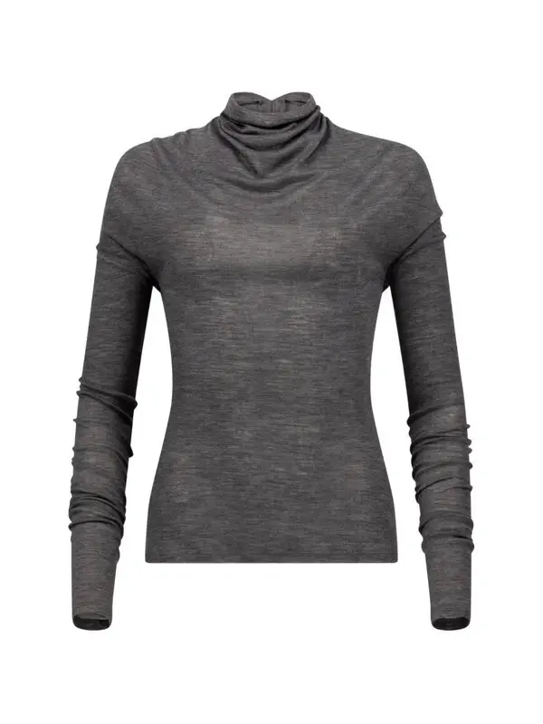 Victoria Beckham High Neck Sweater - Gray