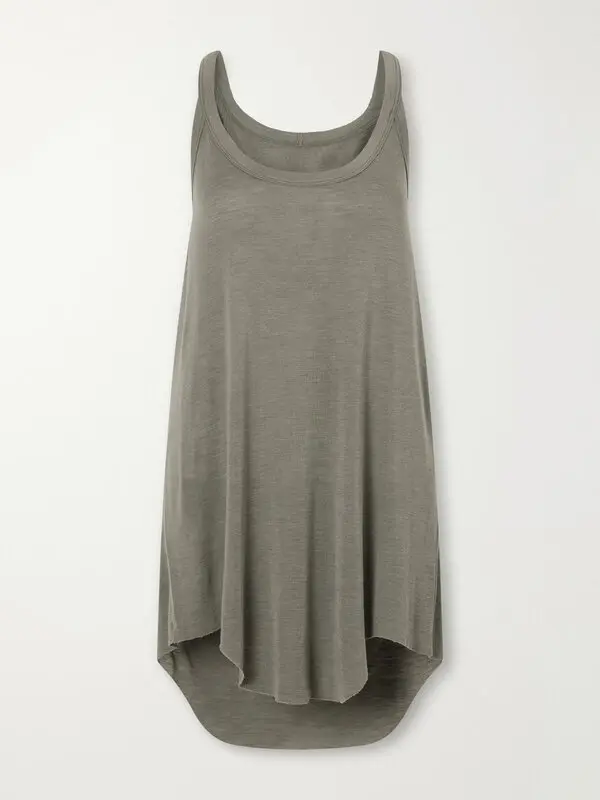 Rick Owens Gigi Wool Silk Tank - Gray