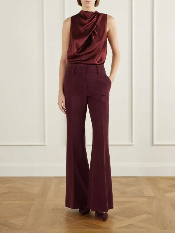 Gabriela Hearst Melina Draped Silk-satin Blouse