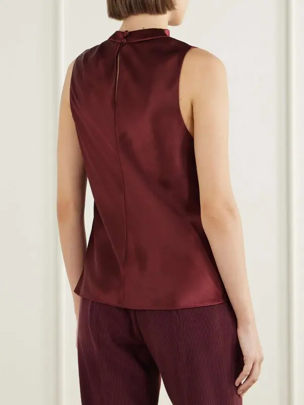 Gabriela Hearst Melina Draped Silk-satin Blouse