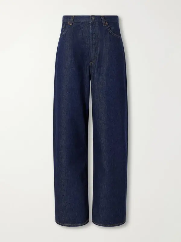 AGOLDE Rounded Baggy Regenerative Cotton Mid-rise Wide-leg Jeans - Blue