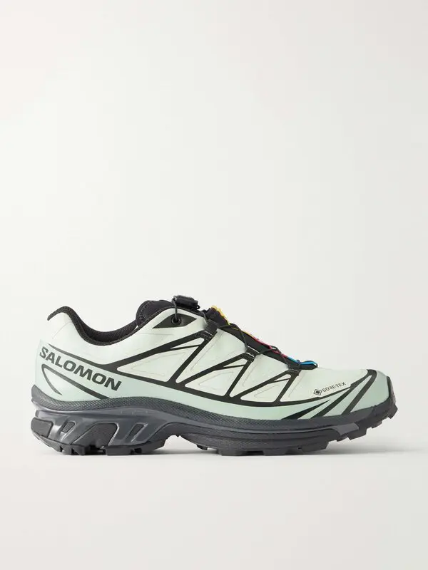 SALOMON Xt-6 Gtx Rubber-trimmed Mesh Sneakers - Green
