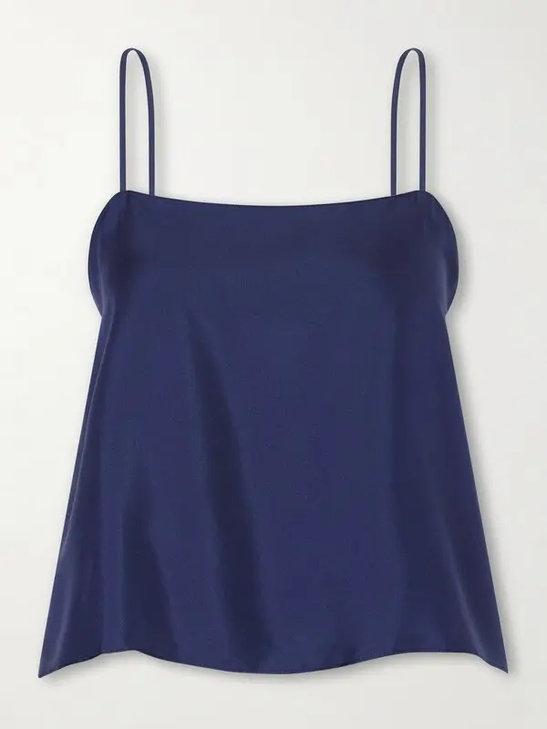 Comme Si Everyday Silk-satin Cami - Blue
