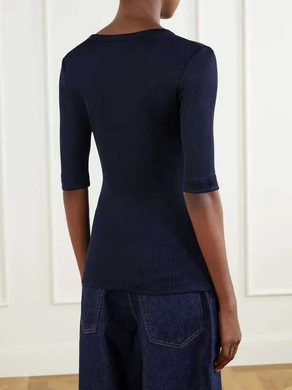 AGOLDE Saige Ribbed Stretch-jersey T-shirt