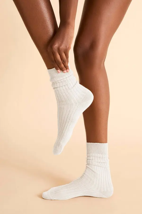 Olivia Von Halle Spencer Alaska Ivory Socks