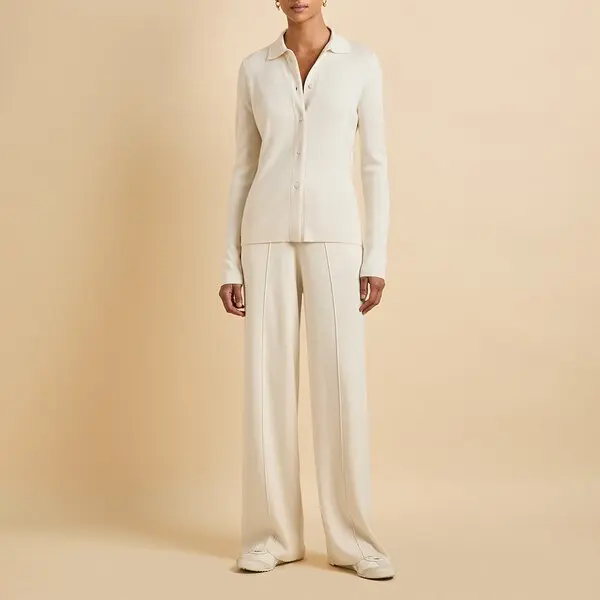 Olivia Von Halle Dree Alaska Ivory Knitwear