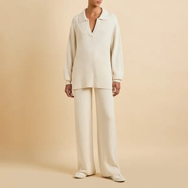 Olivia Von Halle Hutton Alaska Ivory Knitwear - White