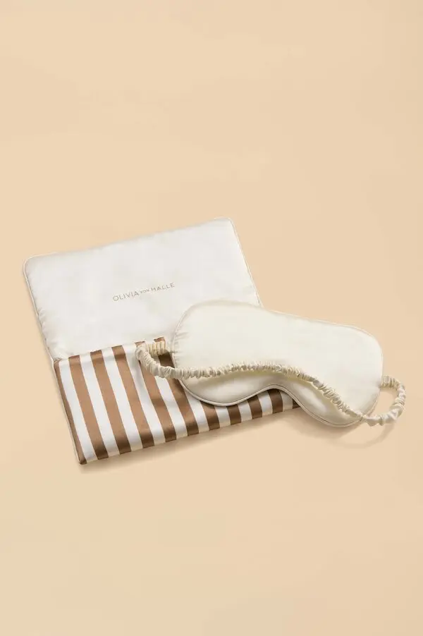 Olivia Von Halle Audrey Solene Stripe Eye Mask