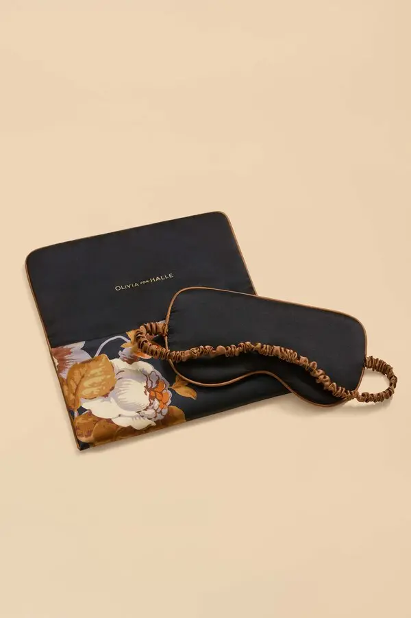 Olivia Von Halle Audrey Evora Floral Eye Mask