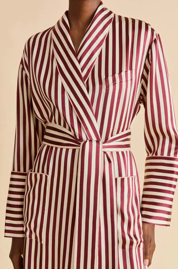 Olivia Von Halle Capability Soren Stripe Robe