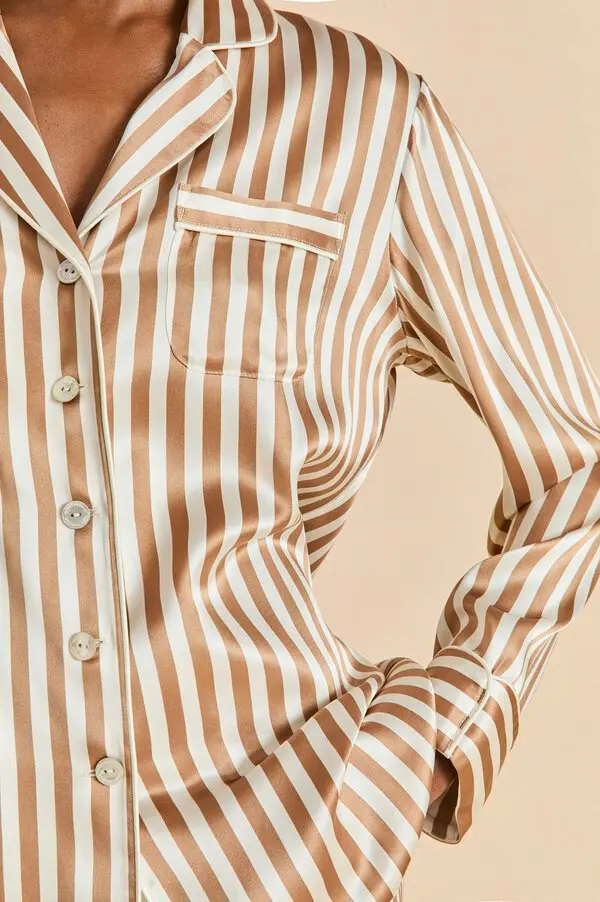 Olivia Von Halle Lila Solene Stripe Pajamas