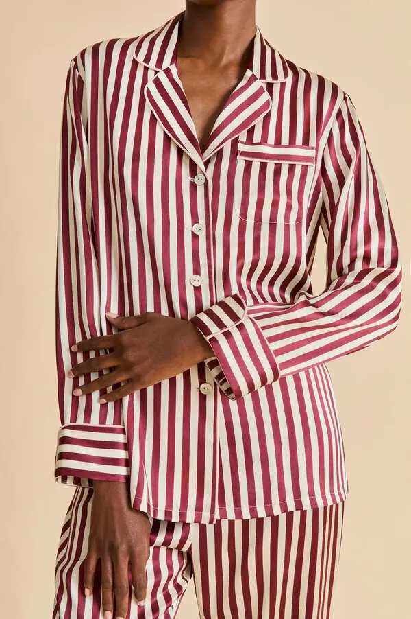 Olivia Von Halle Lila Soren Stripe Pajamas