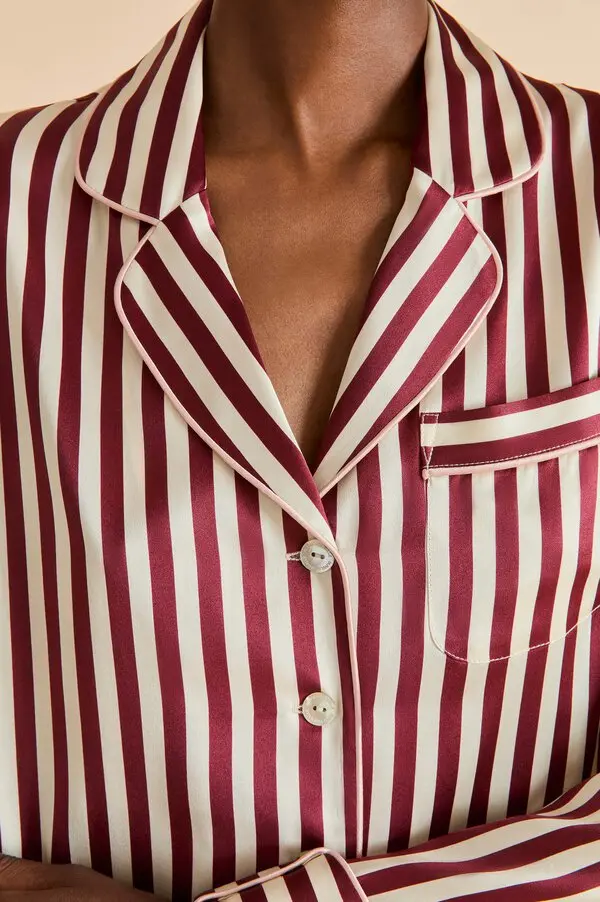 Olivia Von Halle Lila Soren Stripe Pajamas