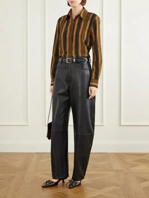 Marni Striped Cotton And Silk-blend Shirt