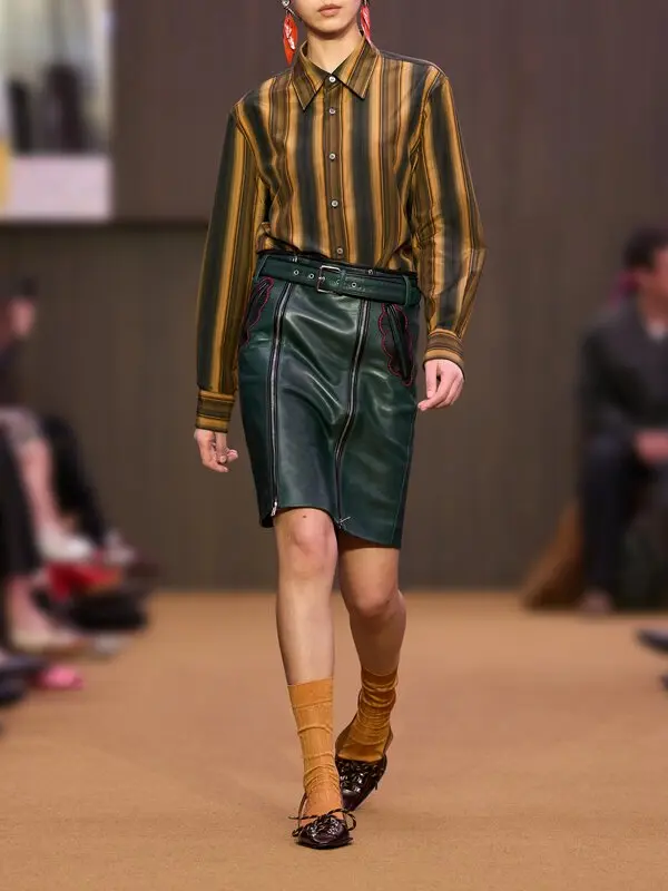 Marni Striped Cotton And Silk-blend Shirt