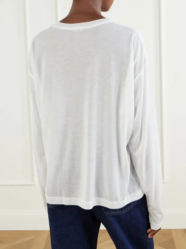 AGOLDE Sasha Tencel™ Lyocell-jersey T-shirt - White