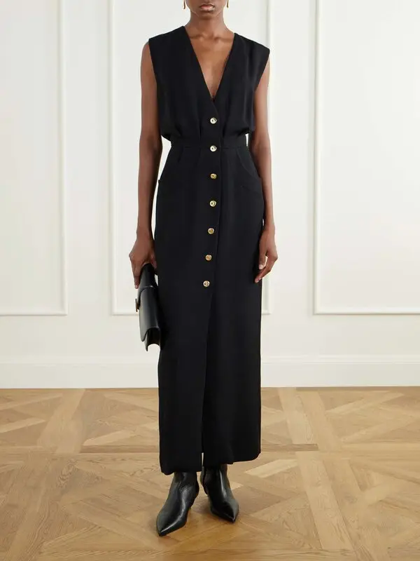 BLAZÉ MILANO Friesian Crepe Midi Dress