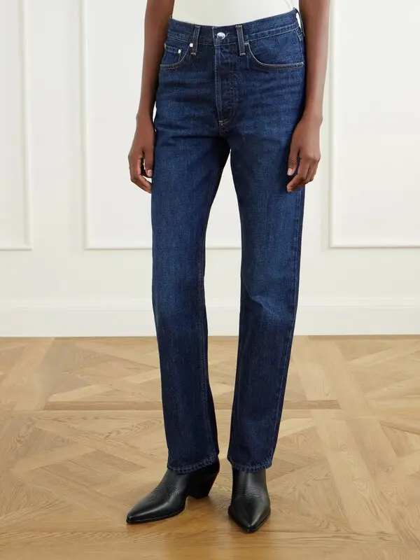 AGOLDE Lana Mid-rise Straight-leg Jeans - Blue