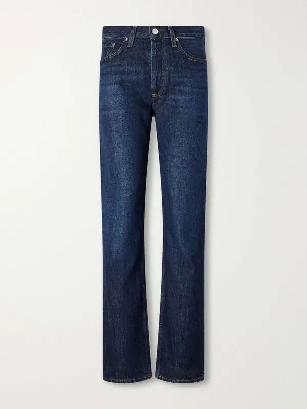 AGOLDE Lana Mid-rise Straight-leg Jeans - Dark Denim
