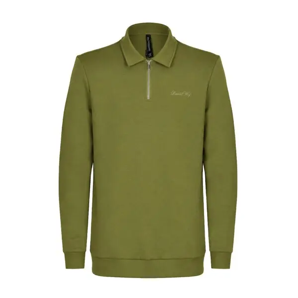 DAVID WEJ Enzo Cotton Zip Polo