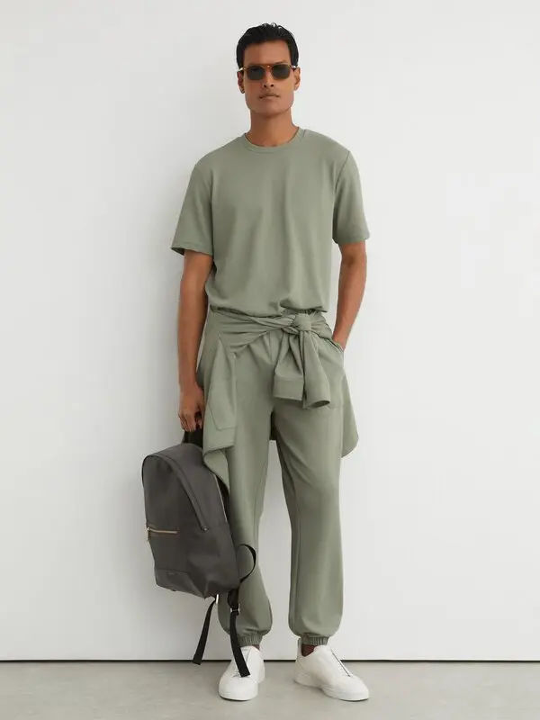 REISS Day T-shirt - Sage Green