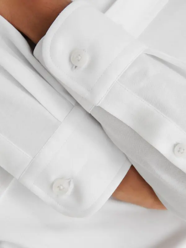 REISS Monaco R-flex Cotton-blend Stretch Jersey Shirt Slim-fit - White