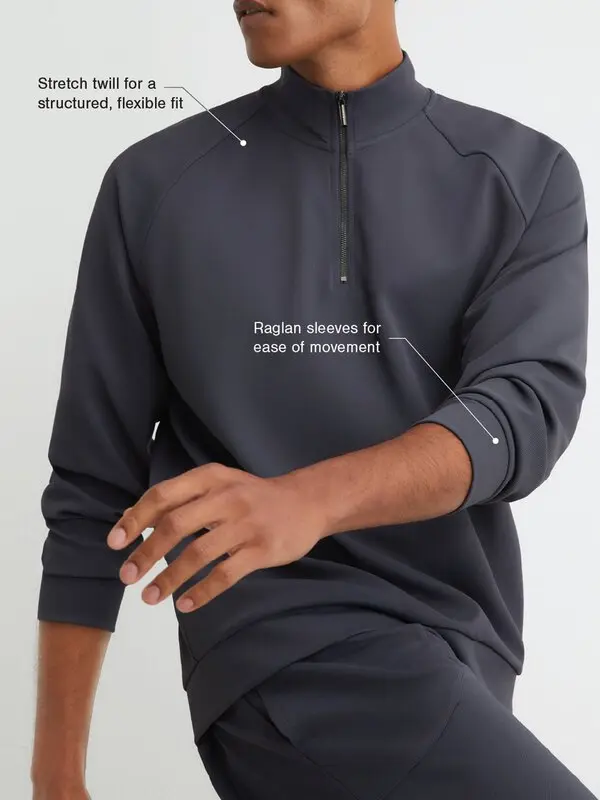 REISS Eytan Sweat Top - Airforce Blue
