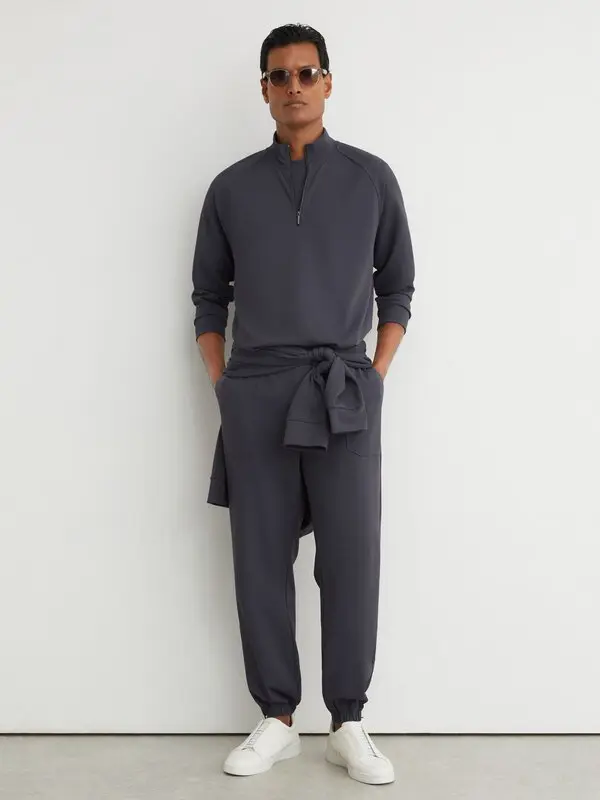 REISS Eytan Sweat Top - Airforce Blue