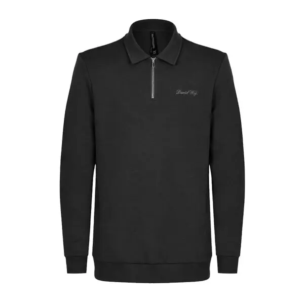 DAVID WEJ Enzo Cotton Zip Polo