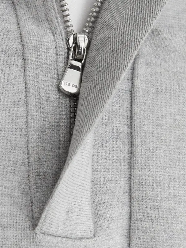 REISS Gorbridge R-flex Half-zip Knitted Polo Jumper