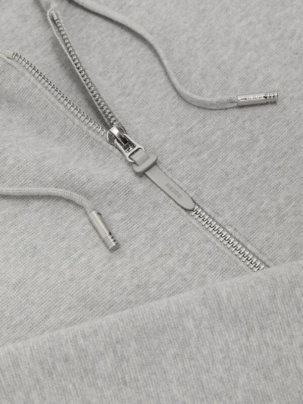 REISS Manchester R-flex Zip-through Knitted Hoodie