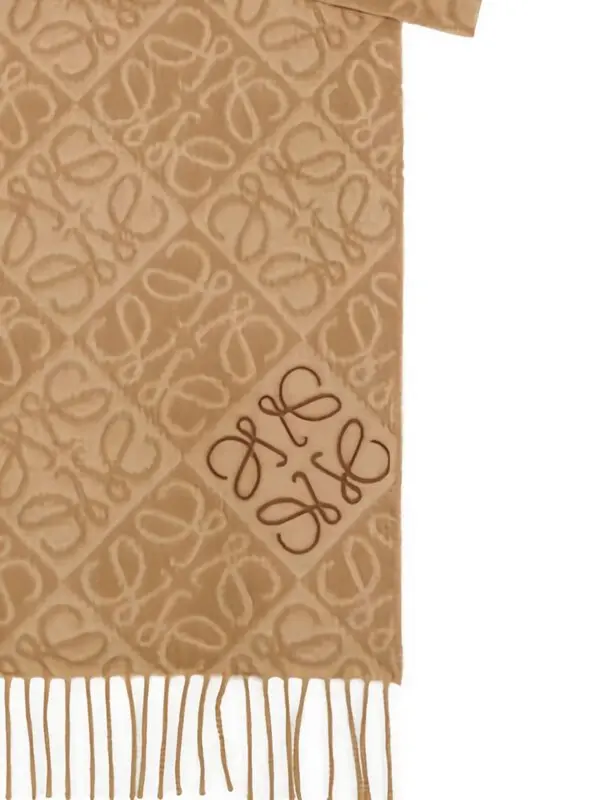 Loewe Anagram Wool And Cashmere Scarf