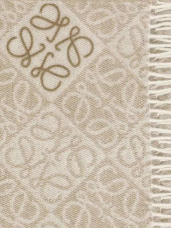 Loewe Anagram Wool And Cashmere Scarf