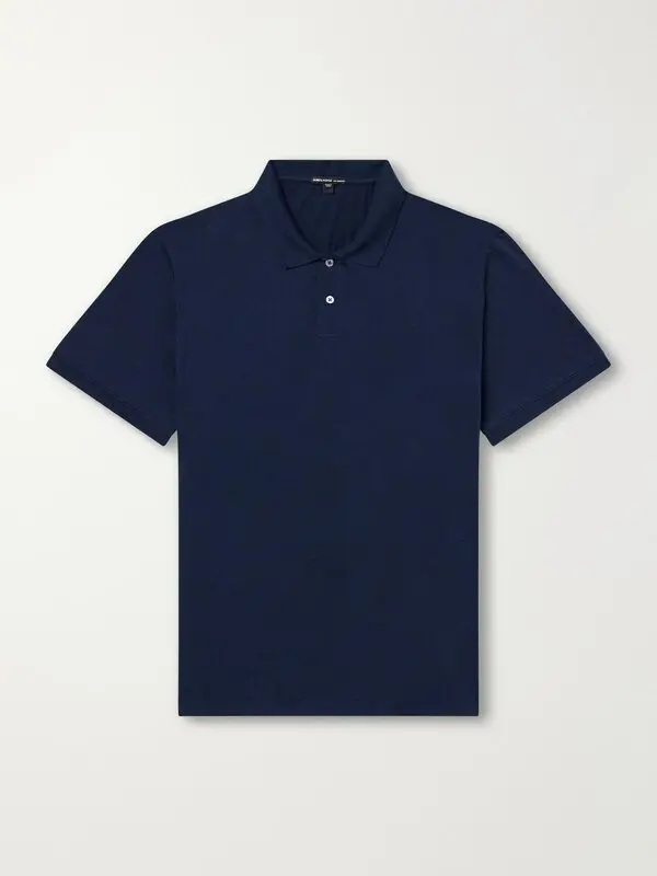 JAMES PERSE Cotton-jersey Polo Shirt - Blue