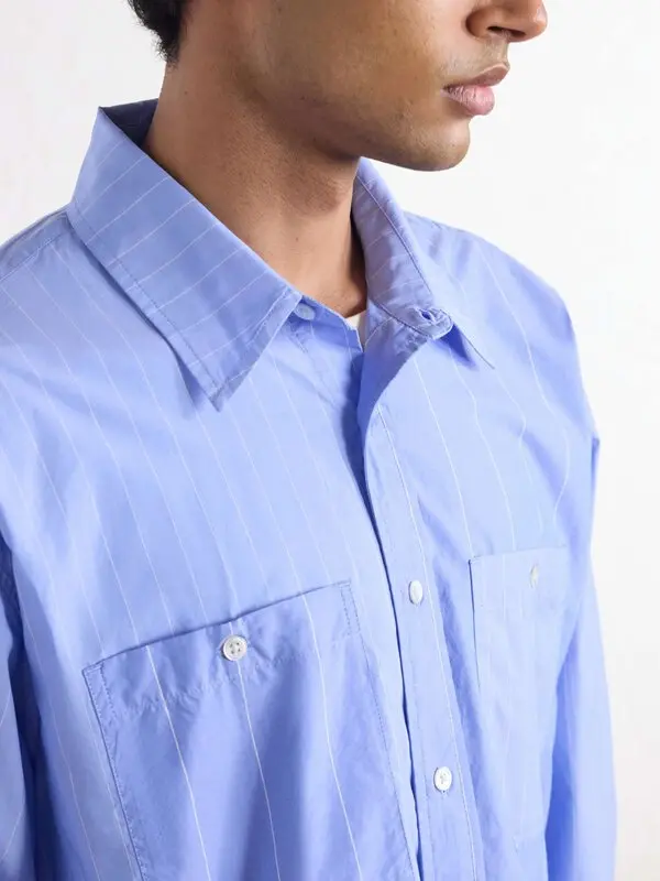 3sixteen Commuter Striped Cotton-poplin Shirt