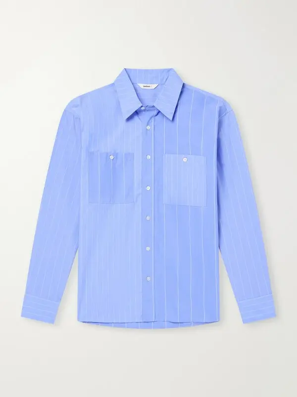 3sixteen Commuter Striped Cotton-poplin Shirt - Blue