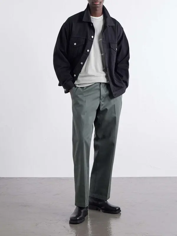 JAMES PERSE Garment-dyed Loopback Supima Cotton-jersey Sweatshirt