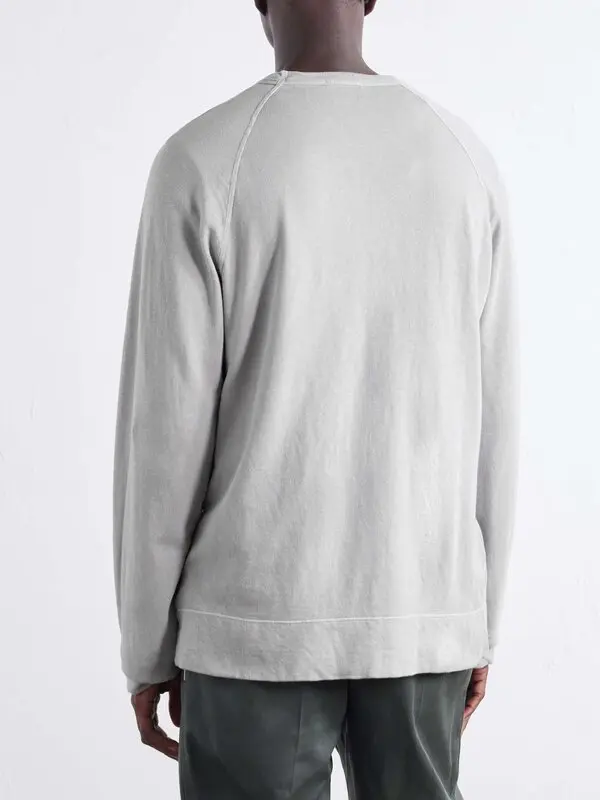 JAMES PERSE Garment-dyed Loopback Supima Cotton-jersey Sweatshirt