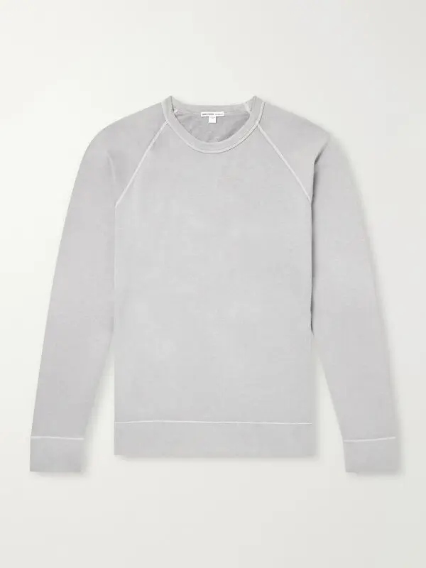 JAMES PERSE Garment-dyed Supima Cotton Sweatshirt - Gray