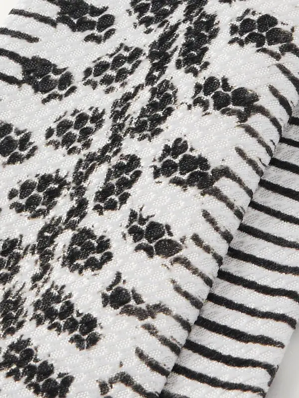 TOM FORD 6cm Snake-print Knitted Silk Neck Tie - White