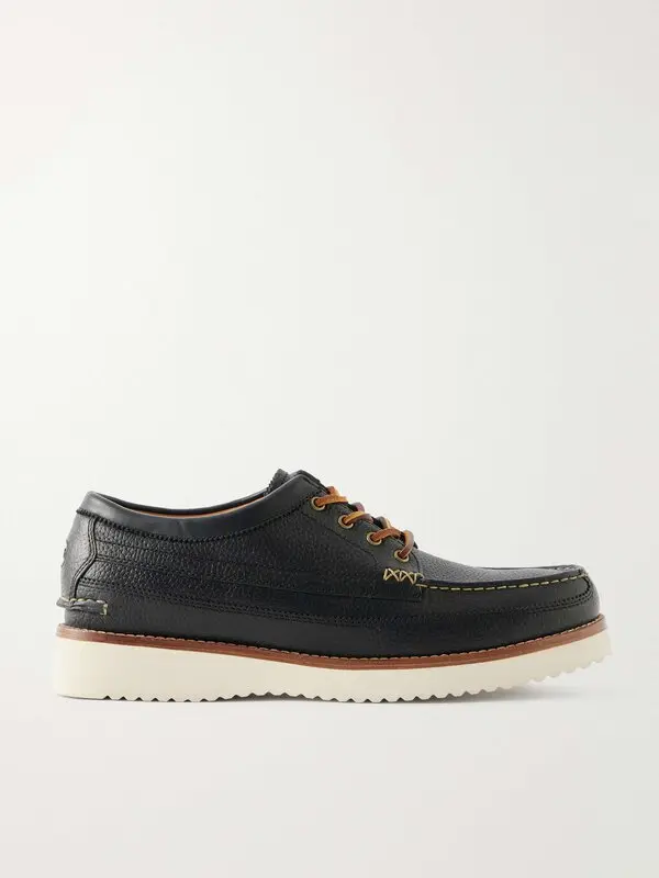 Polo Ralph Lauren Jett Full-grain Leather Derby Shoes - Brown