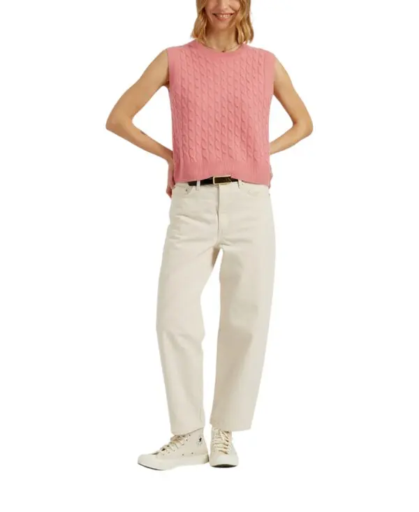Chinti & Parker Pure Cashmere Cabled Tank