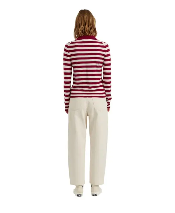 Chinti & Parker Wool-cashmere Stripe Collared Sweater