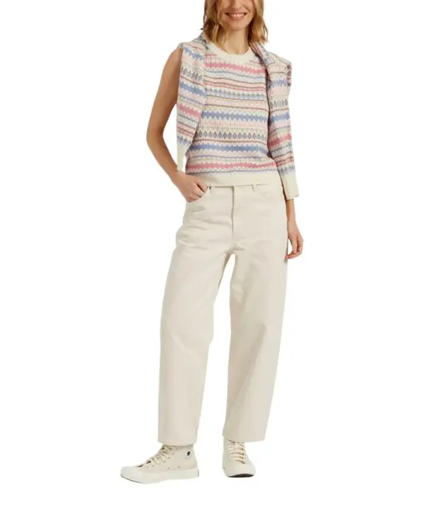 Chinti & Parker Fair Isle Wool Cashmere V-neck Tank