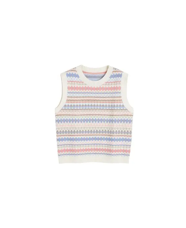 Chinti & Parker Fair Isle Wool Cashmere V-neck Tank